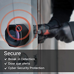 Bosma Aegis Smart Door Lock w/WiFi Gateway, Auto-Unlock & Auto-Lock, Remote Control, APP-Less Guest Access, Break-in Detection, Works with Alexa & Google, Fits Your Existing Single-Cylinder Deadbolt