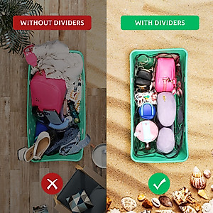 FIHCH Clear Beach Bag Organizer Original Accessories for Bogg Bag X Large Storage Bag Suitable for BOGG BAG Organizing Your Bag and Divide Space,Transparent & Black