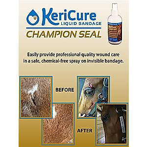 KeriCure 4 oz Champion Seal Spray on Liquid Bandage for Horses/Large Animals