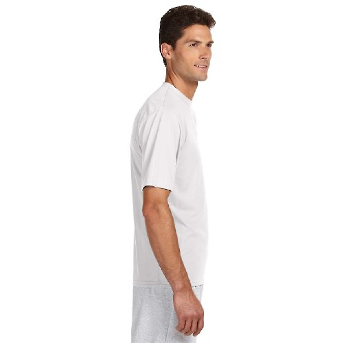A4 Men's Cooling Performance Crew Short sleeve, White, Large