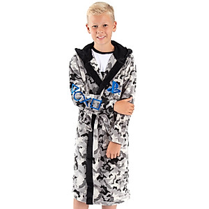 Playstation Dressing Gown Boys Kids Game Pocket Bathrobe 13-14 Years