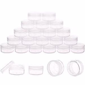 10 Gram Sample Containers with Lids, 10ML Sample Jars, 40 PCS Small Cosmetic Sample Containers for Makeup, Lotion, Eye Shadow, Liquids, Powder, Lip Balms