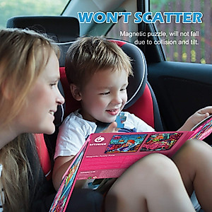 Travofun Magnetic Puzzles for Kids Ages 3-5,20 Piece Jigsaw Mermaid Puzzles for Toddlers 2-4,Children Travel Activity Toys Games for 3 4 5 6 Years Girls in Car Airplane,Learning Magnet for Road Trip