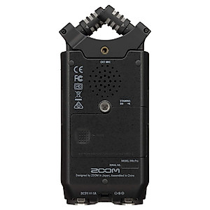 Zoom H4n Pro All Black 4-Track Portable Recorder (2020 Model) with Zoom AD-14 AC Adapter, Windbuster, 16GB Memory Card & USB Cable Bundle