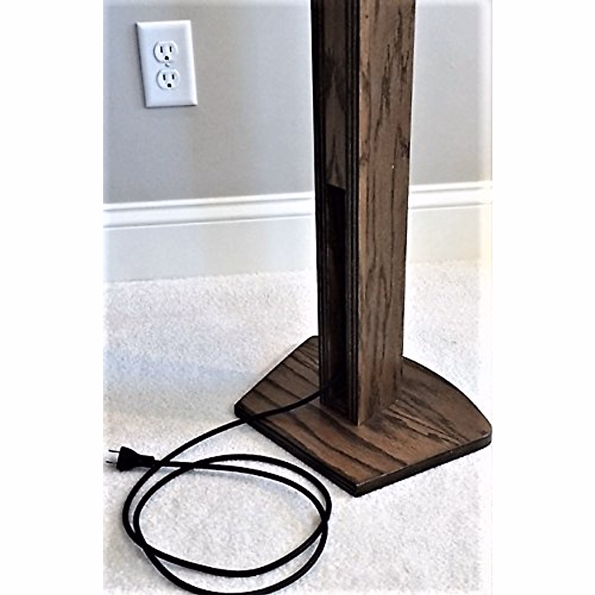Beautiful Wood Speaker Stand Handcrafted Compatible for SONOS Five/SONOS Play 5. Made in U.S.A. Single Stand. Dark Walnut Color.