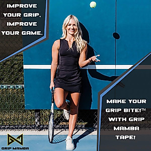 GRIP MAMBA Elastic Athletic Finger Tape, 1”Wide w/Premium Adhesive, Protects Hand Thumb Fingers Enhances Grip, Sleeve Blister Wrap for Sports, Golf, Tennis, Basketball, Pickleball (Blue, 3 Rolls)