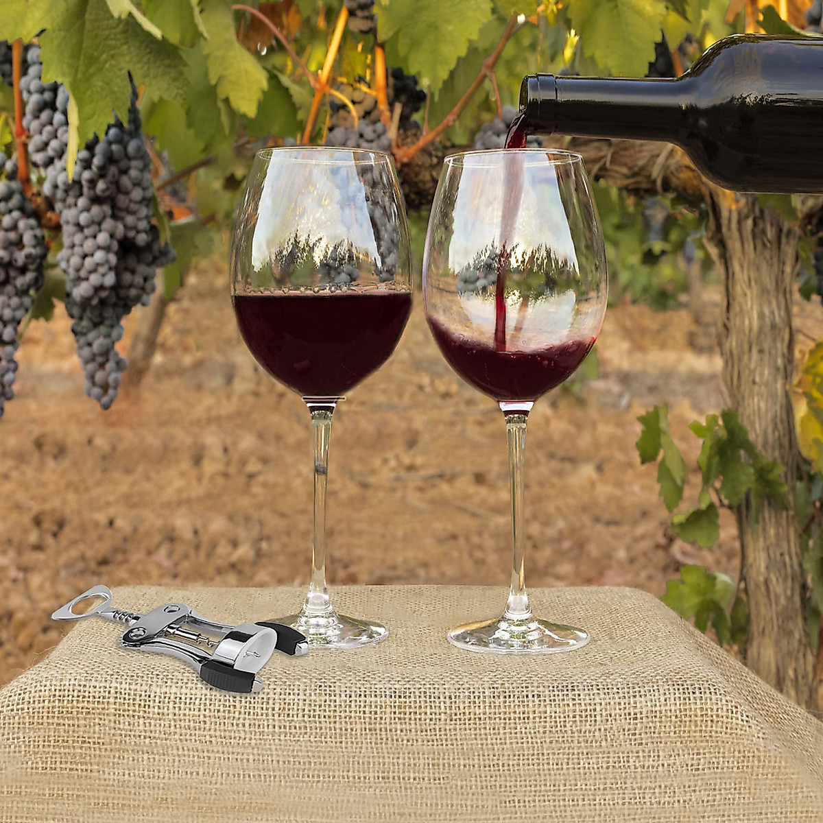 KORCCI Wine Opener, Wine Bottle Opener, Zinc Alloy Wing Corkscrew Heavy Duty, Cork Screw Beer Opener for Bartenders, Multifunctional Bottle Opener for Home Kitchen, Restaurant, Bar, Waiters