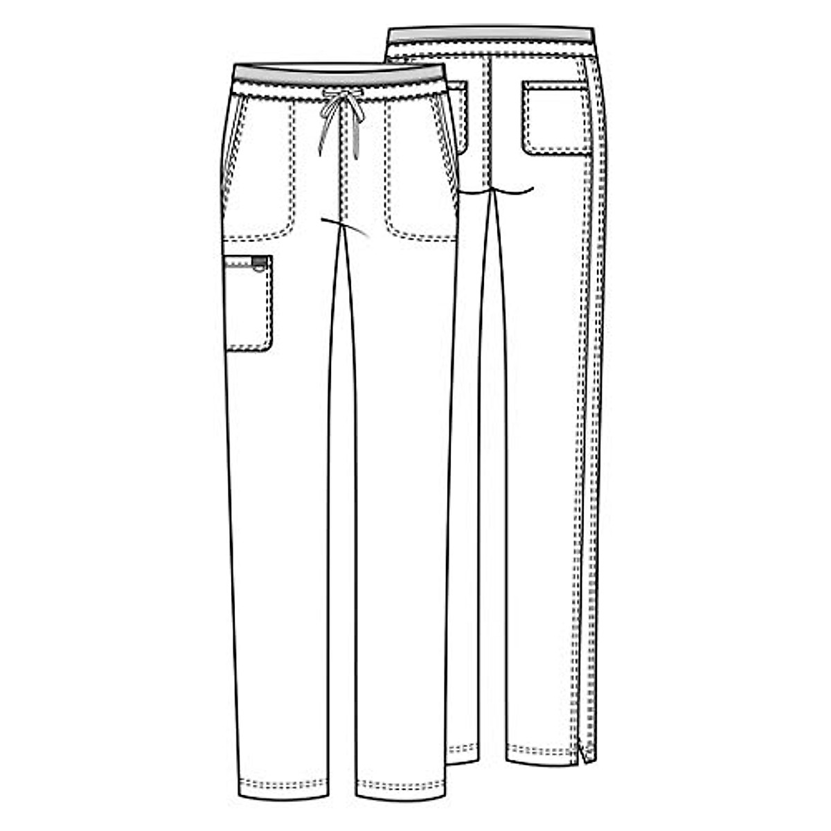 Scrubs for Women Workwear Revolution, Drawstring Cargo Pants Soft Stretch WW105, M, Navy