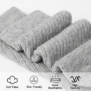 JOCMIC Girls Socks Kids Slouch Socks Girls Toddler Long Socks for Girls 6-8 Years White