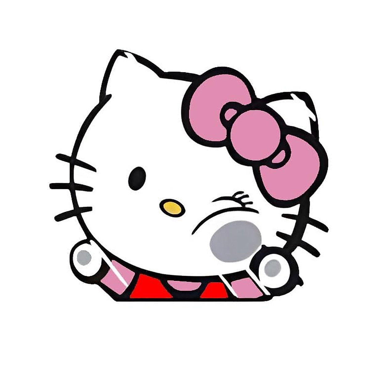 okimari-Hello Kitty Car Sticker Hitting Glass Decal Vinyl