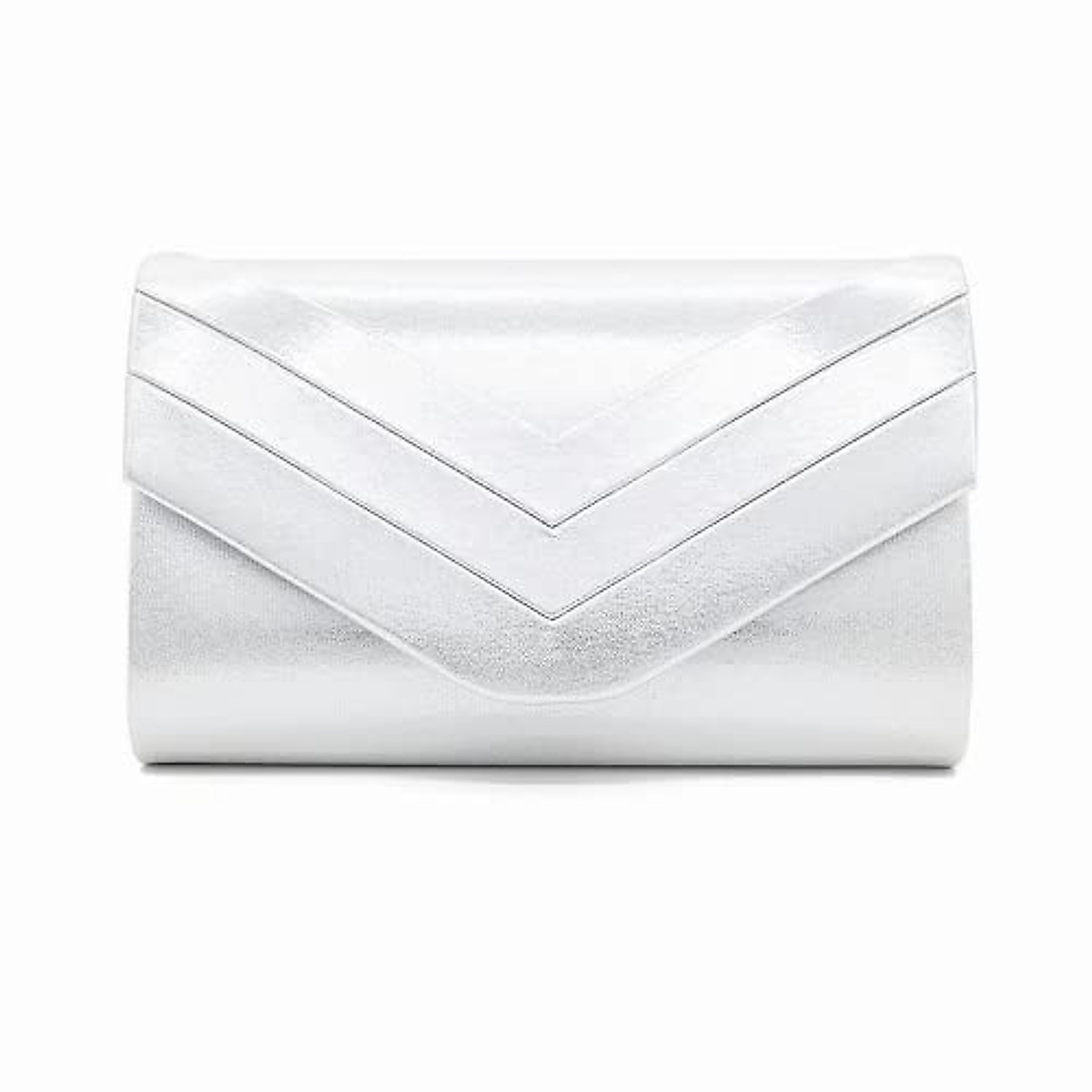 Elegant Evening Bag for Women, Velvet Envelope Evening Purses Crossbody Shoulder Clutch Bag (Small,Silver)