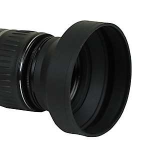 58mm Soft Rubber Lens Hood for Canon Rebel T5, T6, T7i, T8i, EOS 80D, 90D, 77D, SL3 Cameras with EF-S 18-55mm STM Lens