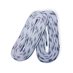 zechy Hockey Laces Non Waxed - Unwaxed Laces Specifically Made for Skates - Two Pairs - Sizes (72, 84, 96, 108, 120, 130) (White, 120")