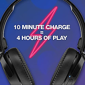 Skullcandy Riff 2 Wireless Headphones with Tile Finding Technology / 34 Hour Battery/Use with iPhone and Android/with Mic/Best for Music, Travel, and Gaming/Bluetooth Headphones - Black