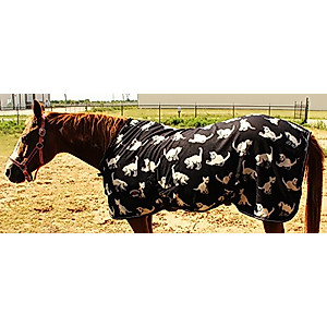 CHALLENGER 80" Horse Soft Fleece Cooler Exercise Blanket Wicks Moisture Winter Liner 43EE02