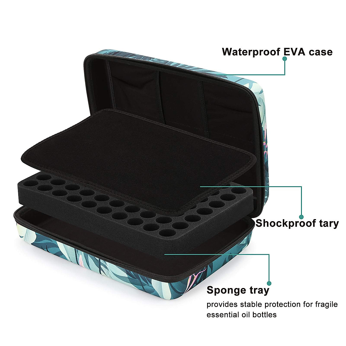 FITNATE Essential Oil Storage, 70 Bottles Essential Oil Case, Holding 5/10/15 ml Bottles