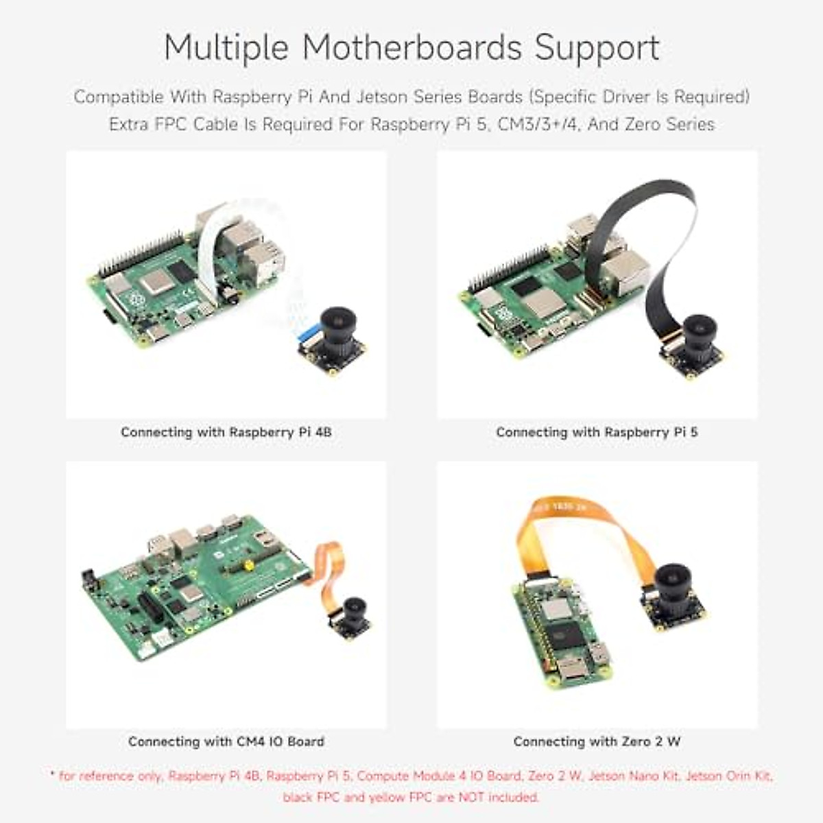 Waveshare IMX477-160 12.3MP Camera 160° FOV 4056 × 3040 Resolution Compatible with Jetson Nano/Compute Module