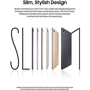 SAMSUNG 2020 Galaxy Tab A7 10.4” Inch 32 GB Wi-Fi Android 10 Touchscreen International Tablet Bundle – MDTec PU Leather Case, Screen Protector, Stylus and 32GB microSD Card [Gray]