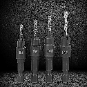4 PCS Anti-Sinking Drill Bit Set Hexagon Head Woodworking Drill Bit Tool Solid Anti Dust Wood Cutting Kit