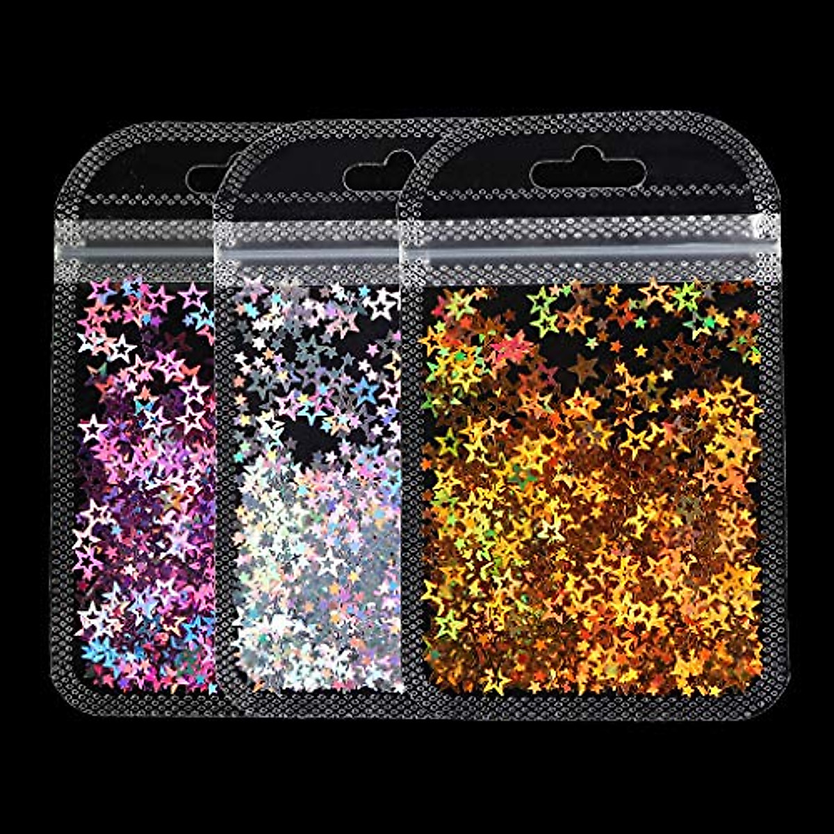 Stars Crystal Sequins Epoxy Resin Mold Filler Holographic Nail Sequins Glitter Flakes for Nail Art Decorations