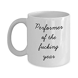 Best Performer Mug Funny Appreciation Mug for Best Friend Gag Swearing Mug for Adults Novelty Tea Cup