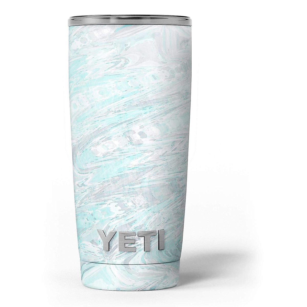 Design Skinz Teal Slate Marble Surface V39 - Skin Decal Vinyl Wrap Kit Compatible with The Yeti Rambler Cooler Tumbler Cups