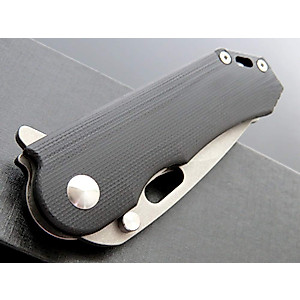 Eafengrow EF32 Folding Knife D2 Steel Blade and G10 Handle Pocket EDC Tool Knife for Working Camping Outdoor Activities(Black)