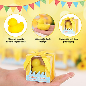 AIXIANG Cute Duck Soap Favors for Baby Shower Favors Baby Shower Birthday Party Decoration (24 Pack)