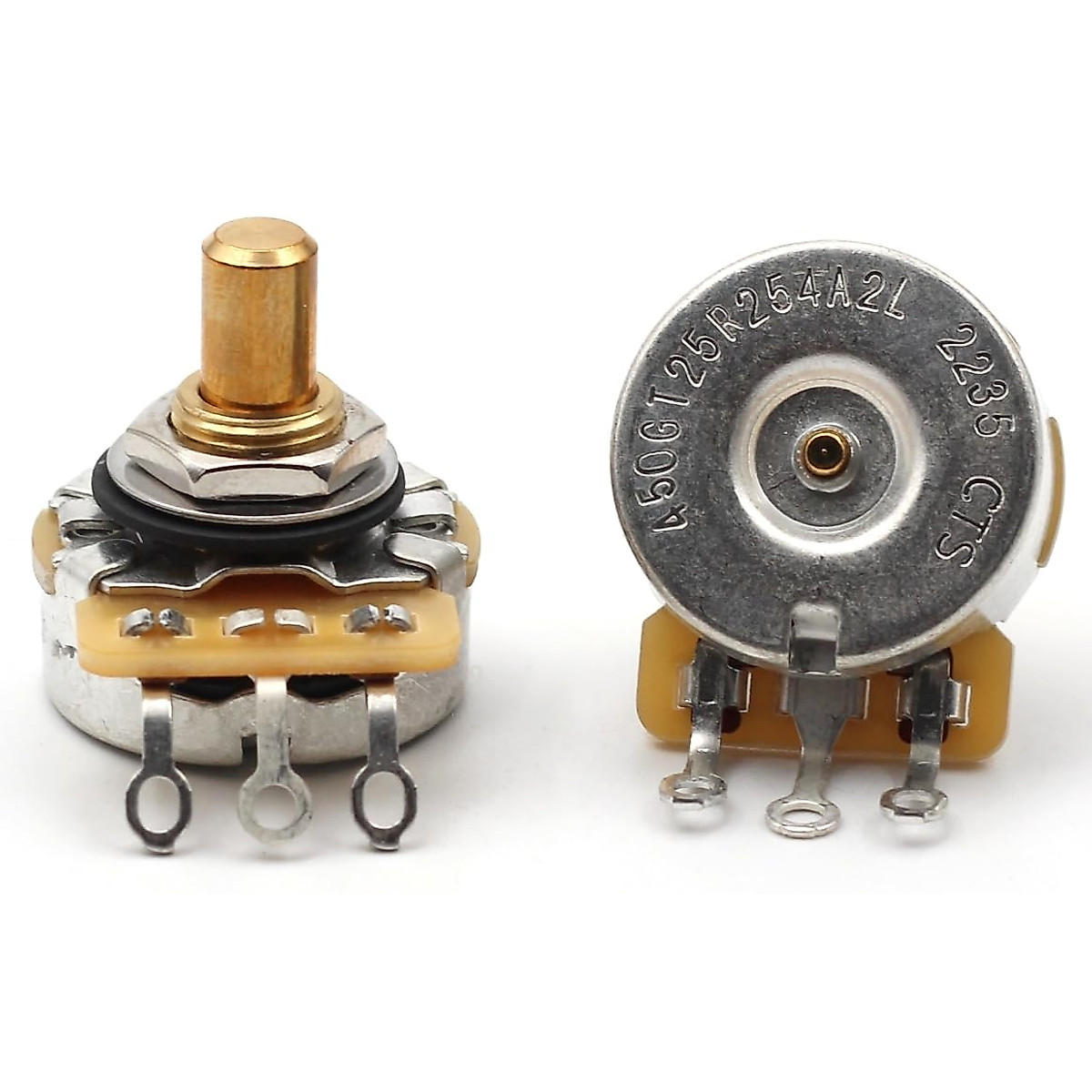 The Art Of Tone TAOT Wiring Kit for Jazz Style Bass - Solid Shaft - Orange Drop Cap