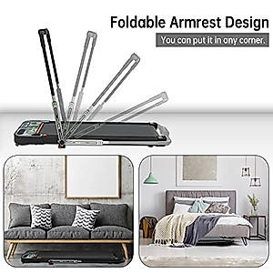 Real Relax 2 in 1 Under Desk Treadmill, 2.5HP Electric Folding Treadmill with Bluetooth Speaker and Remote Control for Home & Office Use