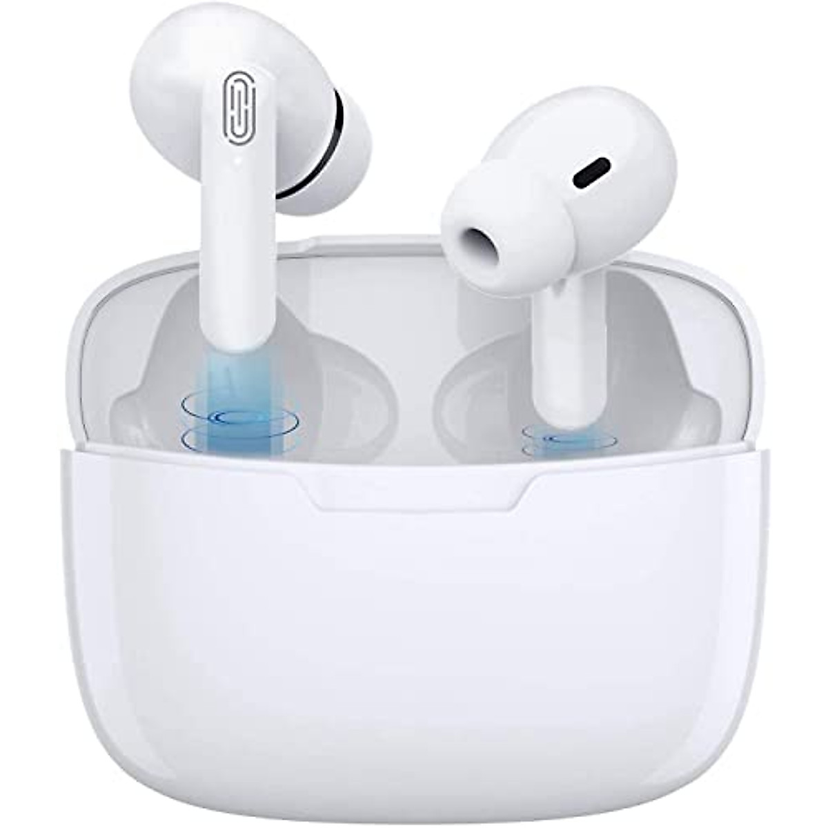 Wireless Earbuds Bluetooth 5.1 Headphones Built in Mic in Ear Bud Noise Canceling 3D Stereo Air Buds Earbuds Fast Charging, IPX5 Waterproof for iPhone and Android