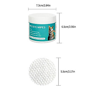 Generic Gentle Eyes Wipes for Dogs Cats, Pet Cleaning Grooming Deodorizing, Remove Tear Stain, Eye Debris, Discharge & Mucus Secretions, Textured Eye Wipes for Eyes, Wrinkle, Face - 100 pcs, 1 Box