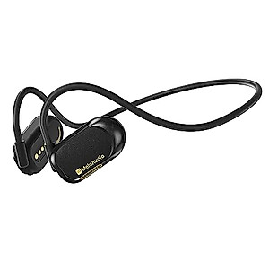 MeloAudio Open-Ear Headphones Bluetooth Earbuds, Running Headphones with Noise Cancellation Mic, Bass Up, Waterproof, Secure Fit, Super Lightweight Wireless Headphones for Gym, Workout, Sports