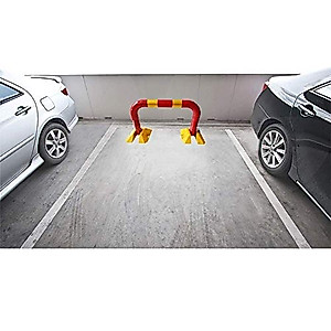 Parking Lock,Parking Barriers Parking Space-Saving Lock Heavy Park Lane Barriers Folding Metal Bollards Bollard