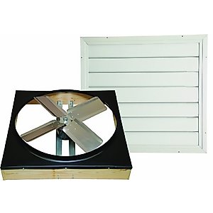 Cool Attic CX24DDWT Direct Drive 2-Speed Whole House Attic Fan with Shutter, 24 Inch