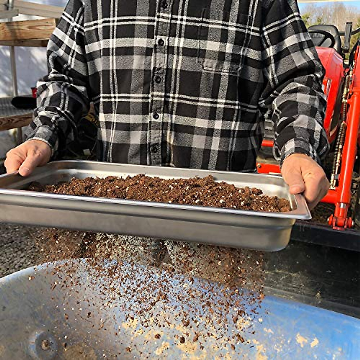 Raw Rutes - Stainless Garden Sifter for Compost, Dirt and Potting Soil - Welded Wire Mesh (Hand Held Garden Sifter) 13"x21"