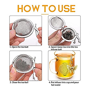 TeaSanavie Loose Tea Steeper 3 Sets Tea Ball Infusers for Loose Tea, Tea Leaf Infuser 3D Butterfly Pendant Tea Diffusers for Loose Tea Stainless Steel Tea Infuser with Charm Tea Holder