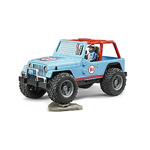Bruder Jeep Cross Country Racer Vehicle with Driver Blue