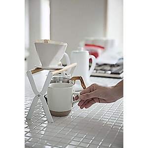 YAMAZAKI home Tosca Coffee Dripper Stand WH Space saving One Size White