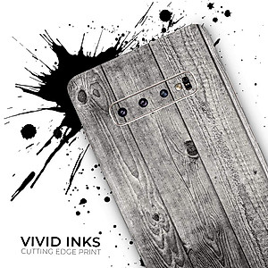 DesignSkinz Dark Washed Wood Planks Protective Vinyl Decal Wrap Skin Cover Compatible with The Samsung Galaxy S20 (Screen Trim & Back Glass Skin)