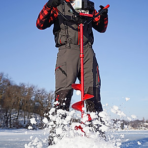 Earthquake EXT12 12-Inch Earth Auger Extension, Durable Powder Coated Steel Construction, Mounting Hardware Included, Red