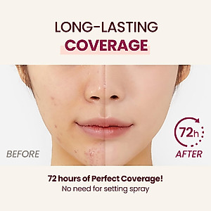 TIRTIR Mask Fit All Cover Pink Cushion Foundation | High Coverage, Semi-Matte Finish, Lightweight, Flawless, Corrects Redness, Korean Cushion, Mini (0.15 oz.), 23N Sand