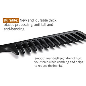 Wide Tooth Detangling Comb, Durable Styling Brush for Curly, Long and Wet Hair Types - Professional Hair Care