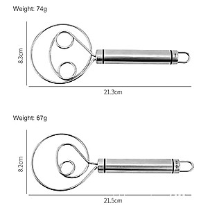 Stainless Steel Flour Coil Stirrer Beater Durable and Easy Cleaning Tool for Whisking Beating & Stirring Egg