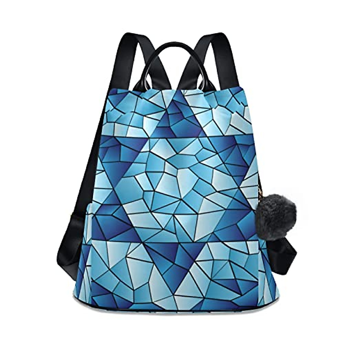 Backpack Purse for Women Fashion Ethnic Jewish Navy Stars Travel Anti-theft School Daypack College Casual Shoulder Bag Medium Size