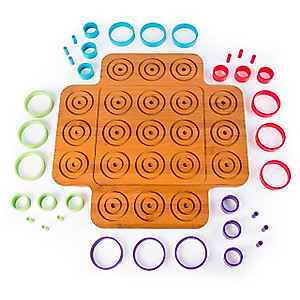 Otrio Wood Strategy-Based Family Board Game Award-Winning STEM Interactive Puzzle Game, for Adults and Kids Ages 8 and up