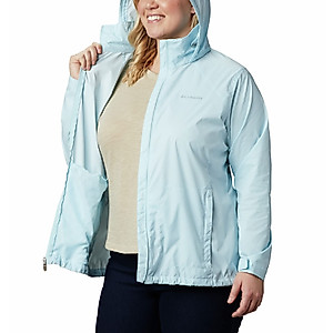 Columbia Women’s Switchback III Waterproof Rain Jacket, Spring Blue, XX-Large