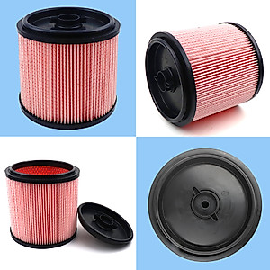 Aolleteau 2 Pack HEPA Filter Compatible with Vacmaster Standard Cartridge Filter & Retainer 5 to 20 Gallon Wet/Dry Vacs, Compare to Part# VCFS & VCFF