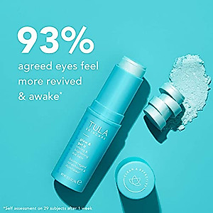 TULA Skin Care Glow & Get It Cooling & Brightening Eye Balm | Dark Circle Under Eye Treatment, Instantly Hydrate and Brighten Undereye Area, Portable and Perfect to Use On-the-go | 0.35 oz.