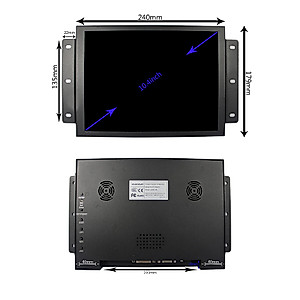 VSDISPLAY 10.4 Inch 800x600 Portable LCD Monitor VS104ZJ01 Extra Display Screen with HD-MI DVI VGA Input,Built-in Dual Speakers